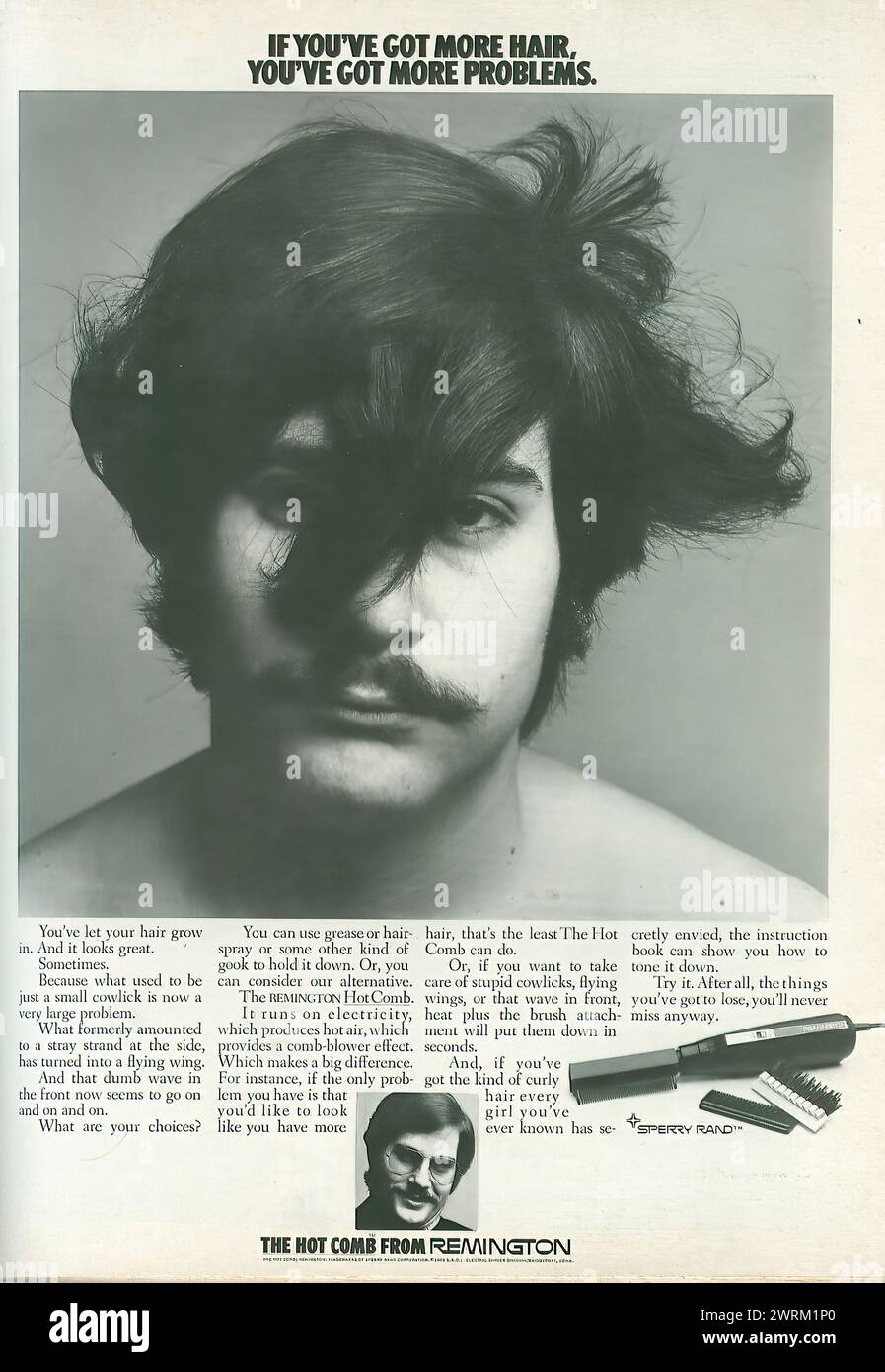Remington Hot Comb - 1970 - Vintage American magazine advert from the ...