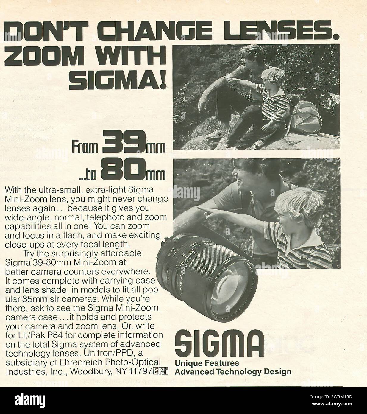 Sigma Lenses - 1978 - Vintage American magazine advert from the 70s ...
