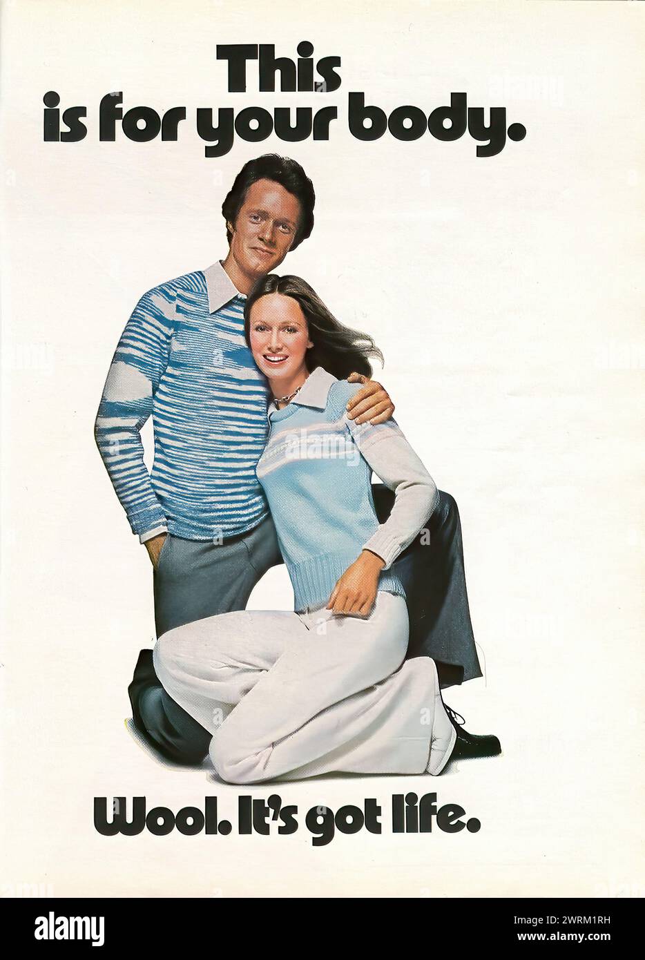 Wool - 1972 (2) - Vintage American magazine advert from the 70s Stock ...