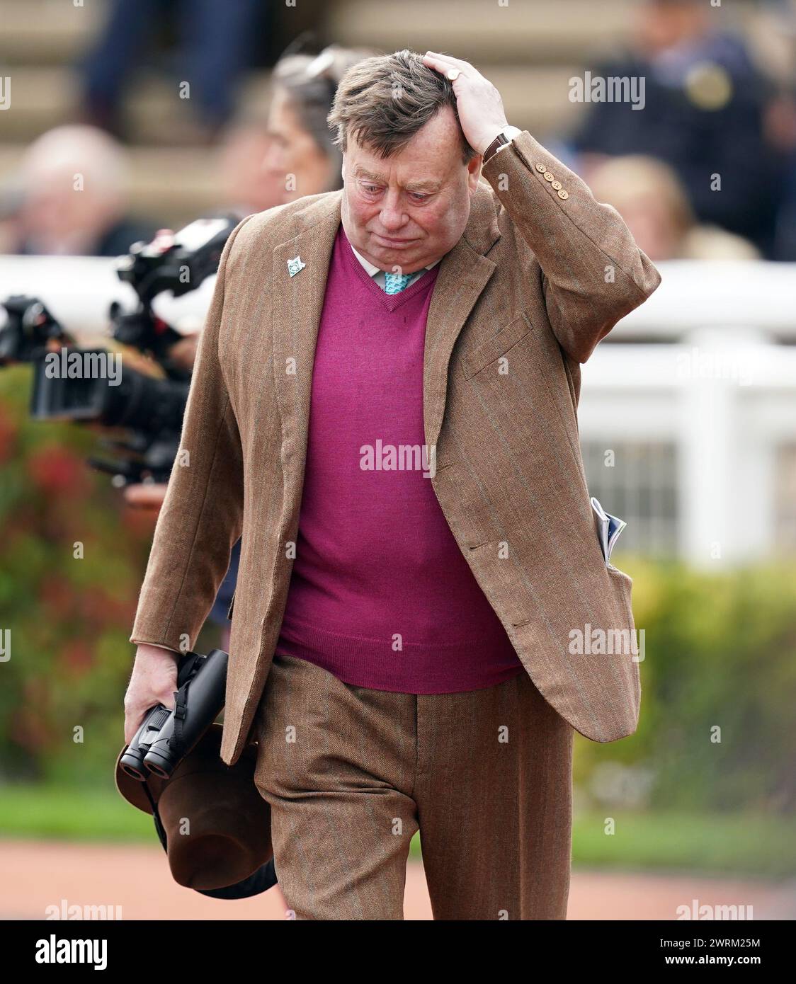 Trainer Nicky Henderson on day two of the 2024 Cheltenham Festival at ...