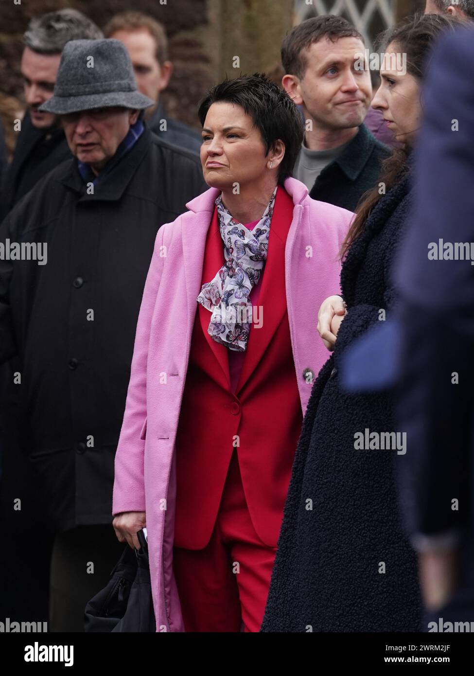 BBC Radio Scotland presenter Fiona Stalker at the funeral of TV ...