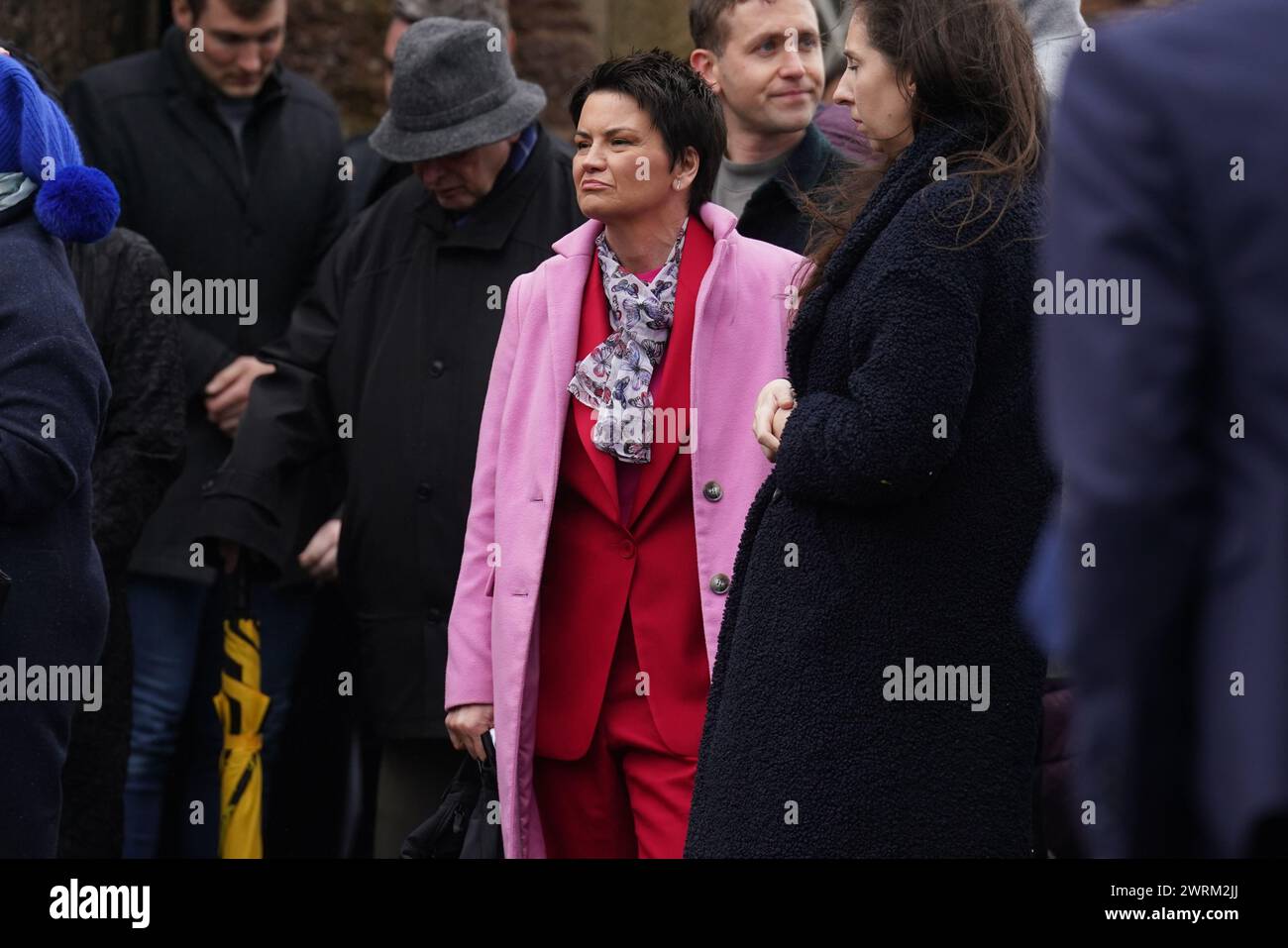 BBC Radio Scotland presenter Fiona Stalker at the funeral of TV ...