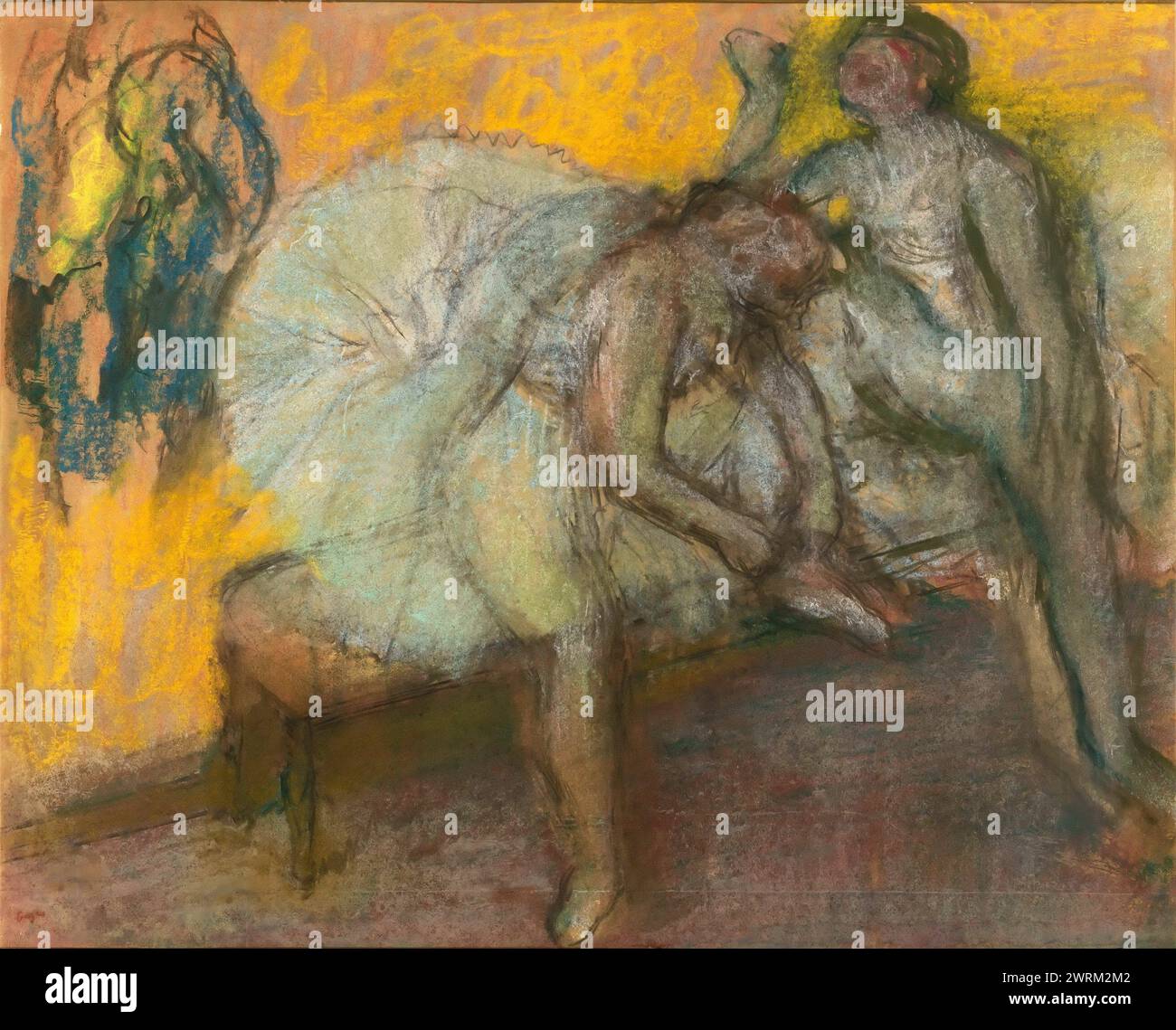 Louvre – Edgar Degas -- Two dancers in repose c.1910, 78х96 Stock Photo ...