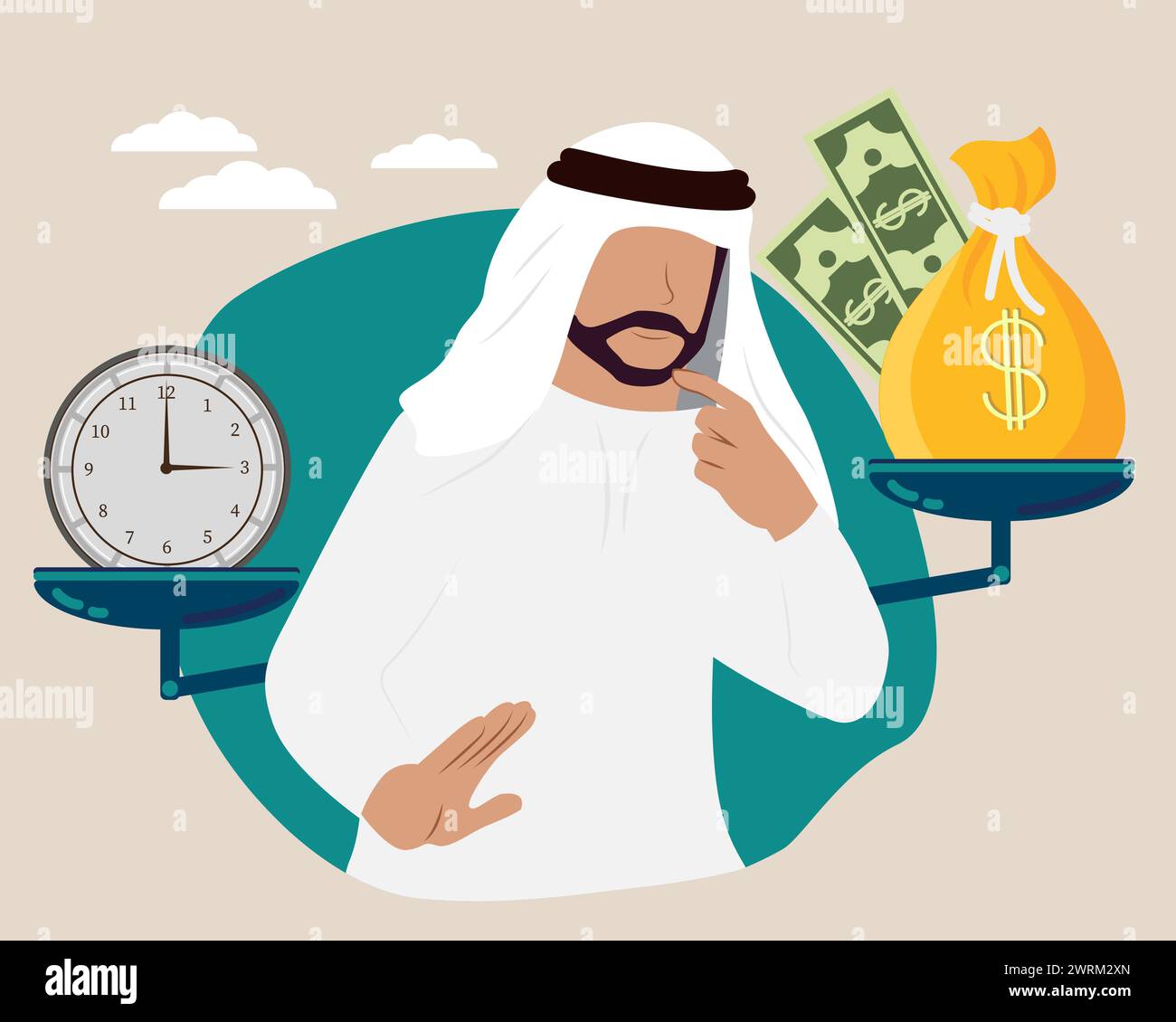 Weighing scales debt Stock Vector Images - Alamy