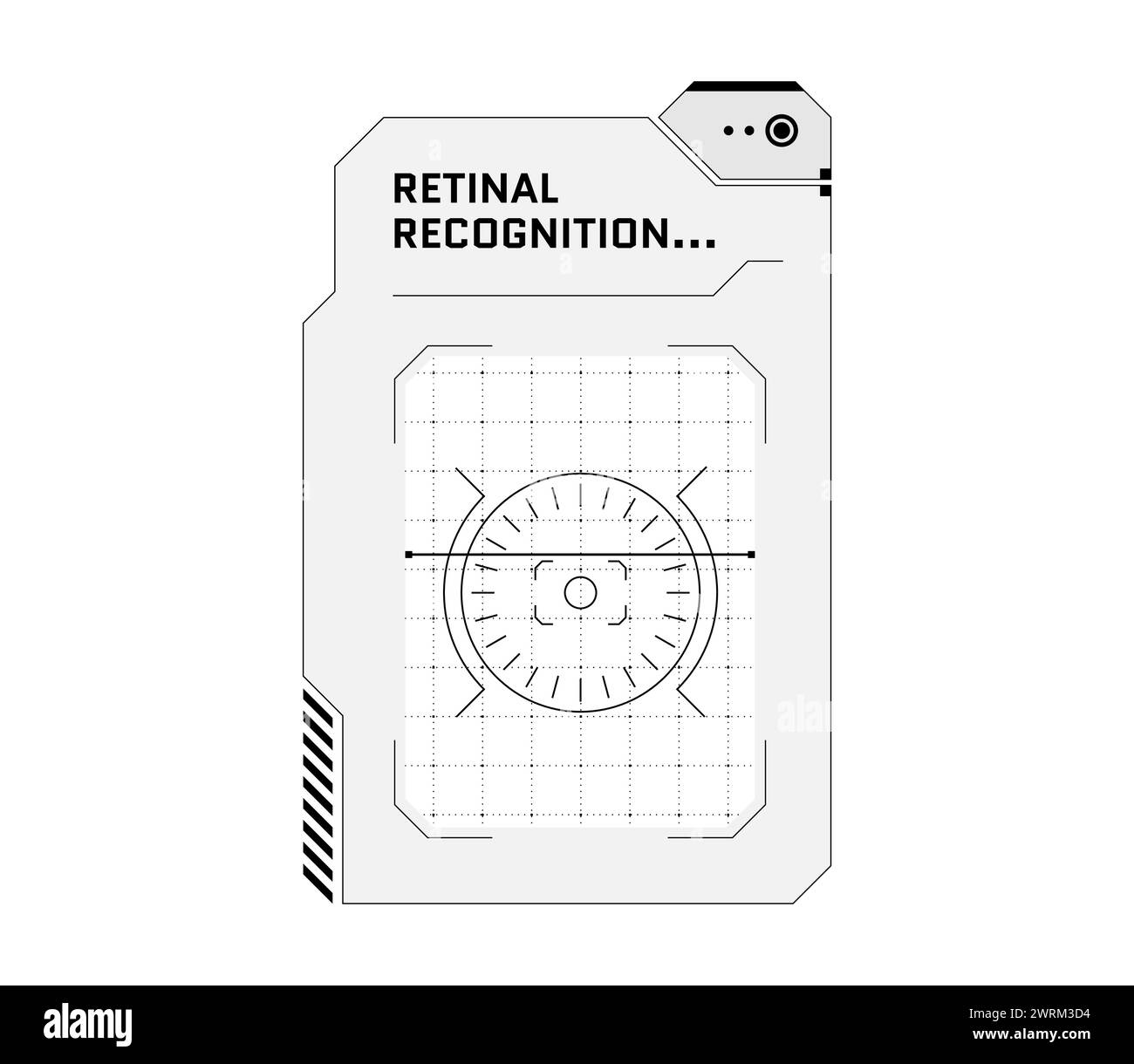 HUD retinal recognition biometric ID scan system concept. User eye ... HUD retinal recognition biometric ID scan system concept. User eye ...