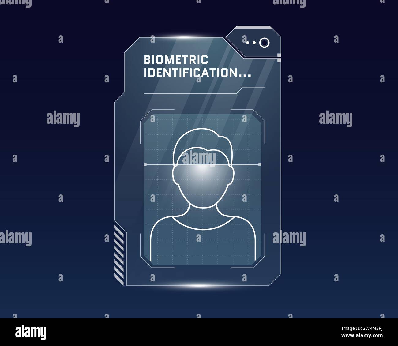 Hud Person Biometric Scan And Identification System Concept User