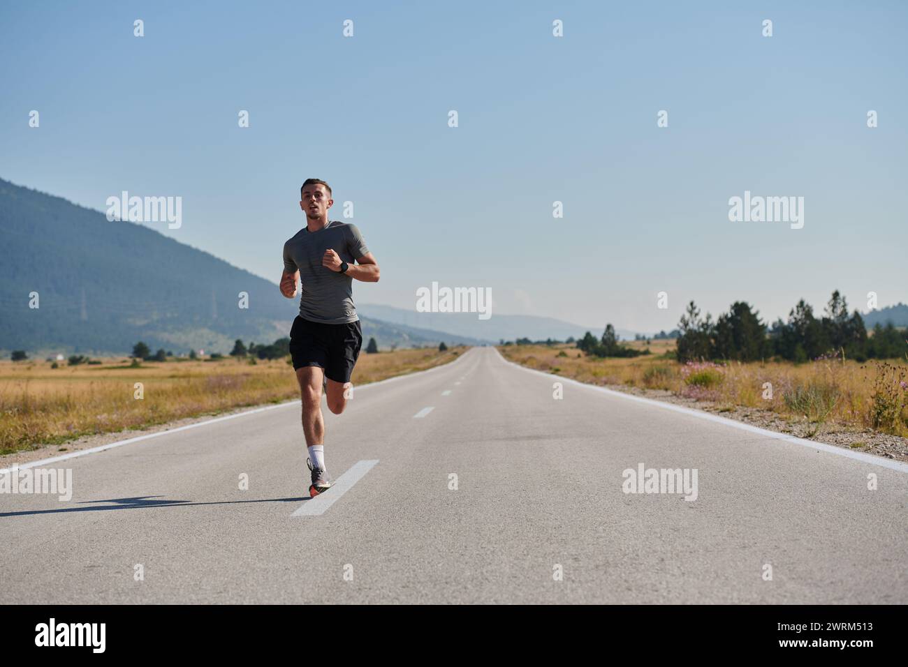 A dedicated marathon runner pushes himself to the limit in training ...