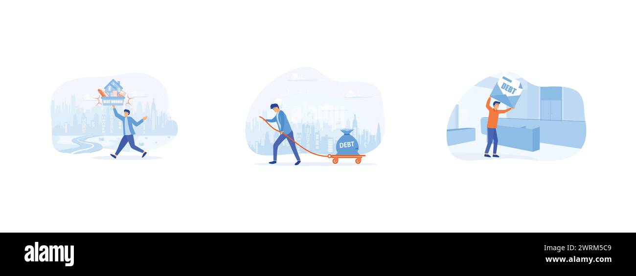 Heavy load on shoulder Stock Vector Images - Alamy