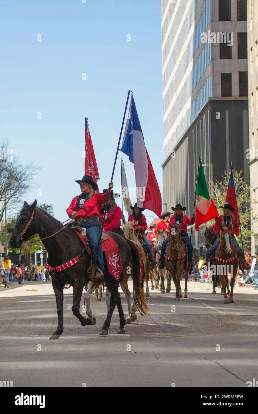 Rodeo parade in Houston Texas Stock Photo - Alamy