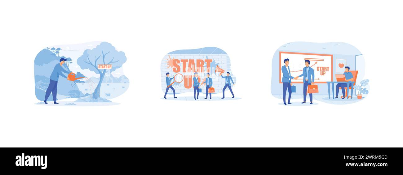 Two people enter Stock Vector Images - Alamy
