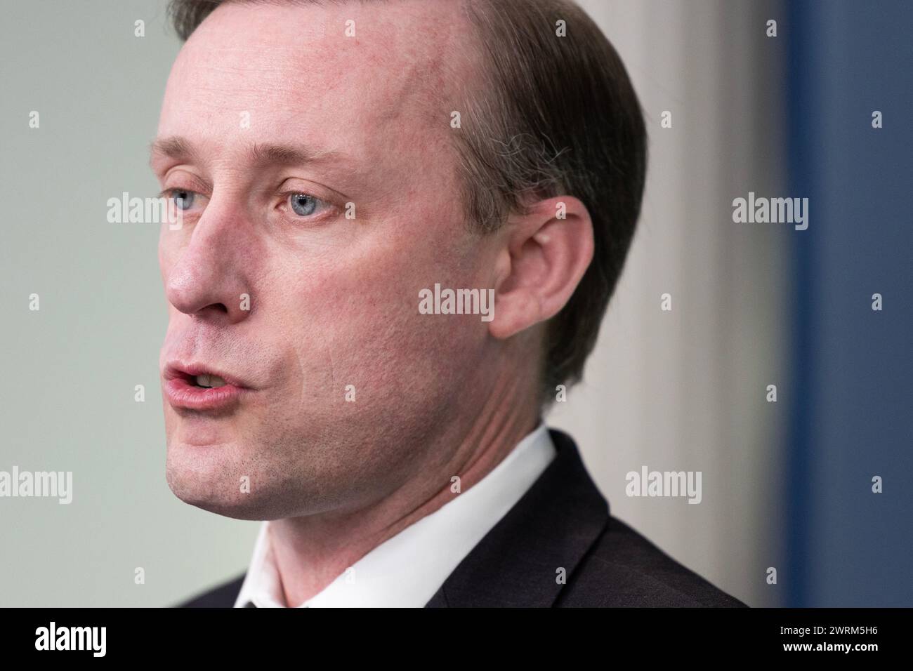 Jake Sullivan, US national security adviser, speaks during a news ...