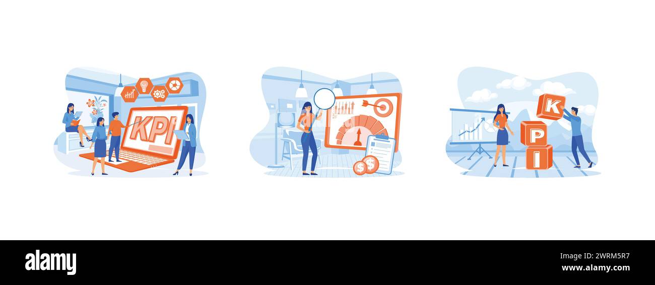 Kpi Data Report. Key performance indicator or KPI for business success ...