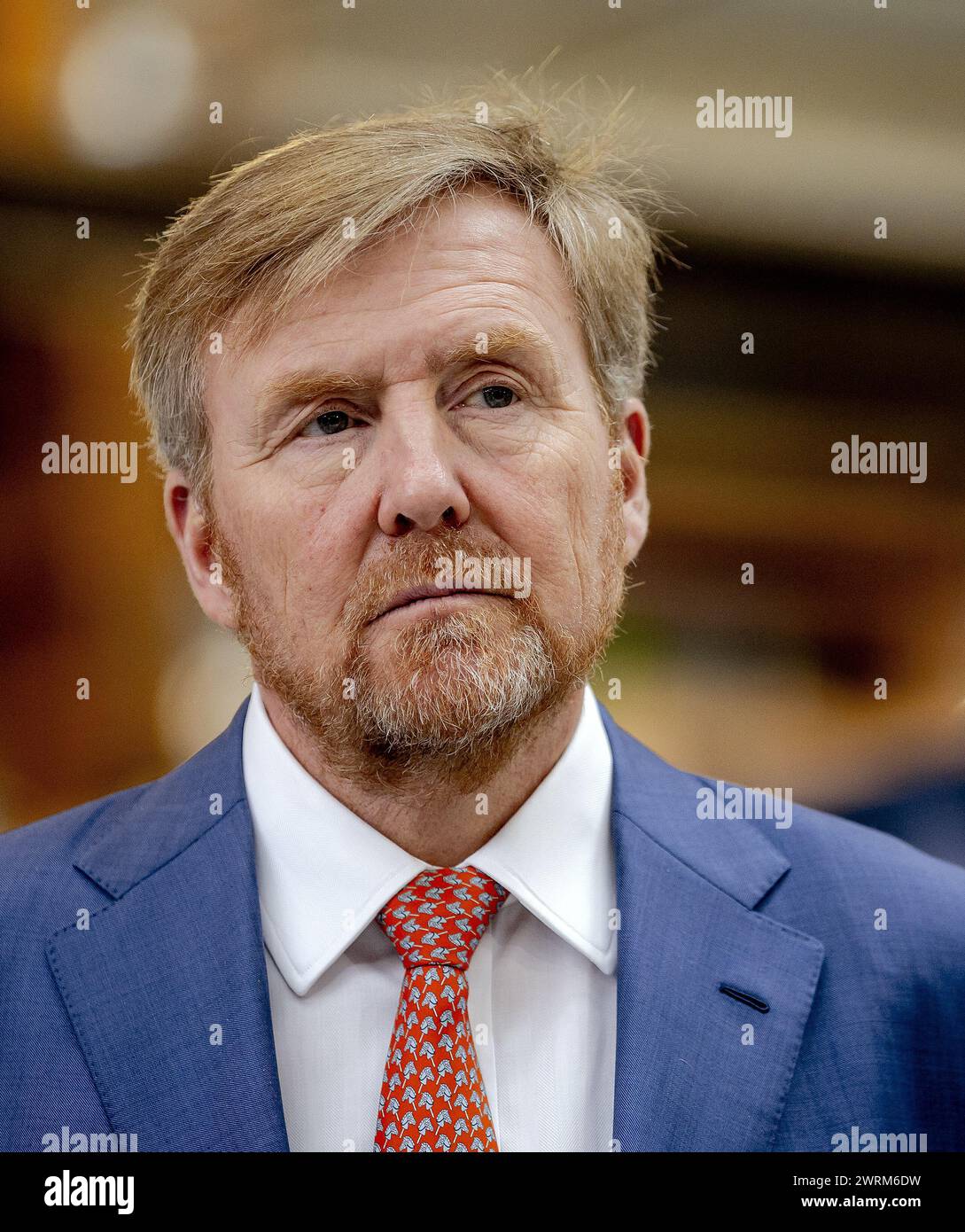 ROTTERDAM - King Willem-Alexander during a working visit to MINDbase of ...