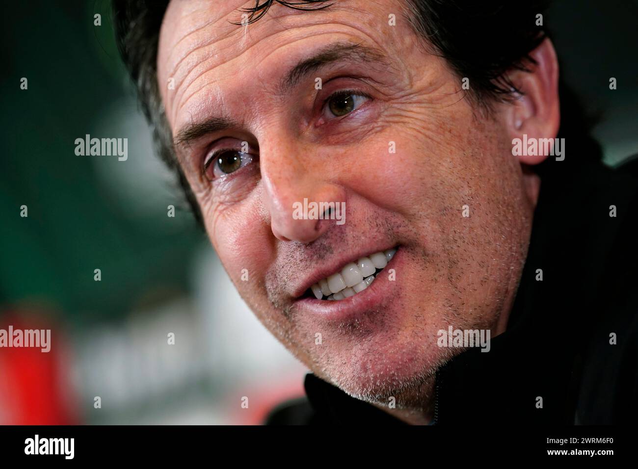 Aston Villa manager Unai Emery during a press conference at the ...