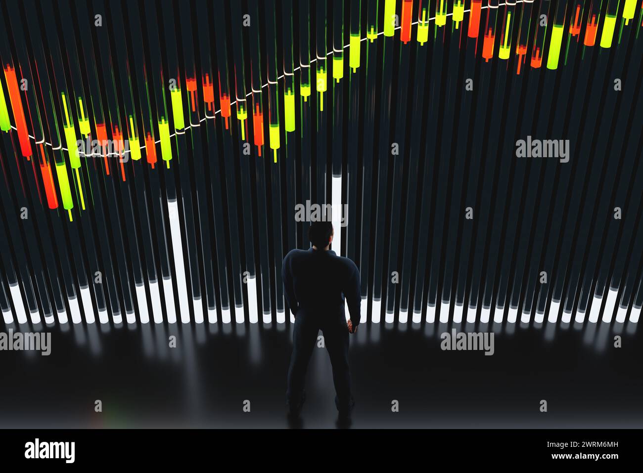 Trader analyzes candlestick chart movement hi-res stock photography and ...