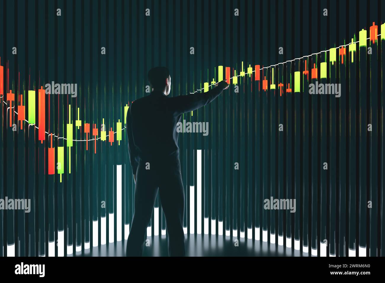 Trader analyzes candlestick chart movement hi-res stock photography and images - Alamy
