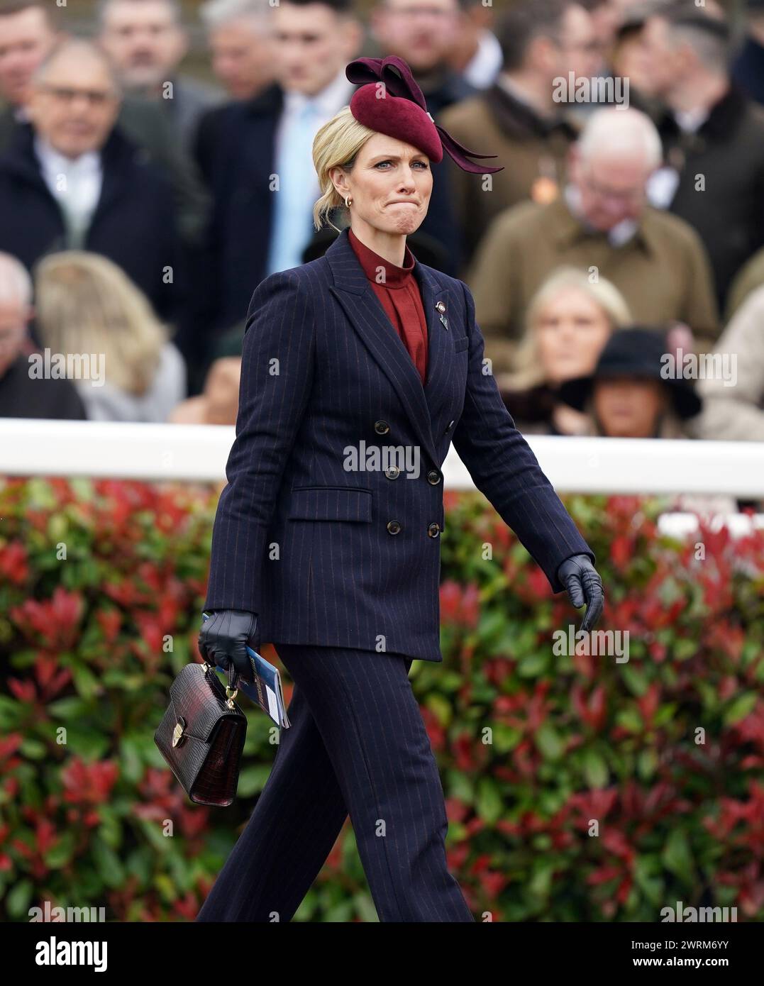 Zara Tindall on day two of the 2024 Cheltenham Festival at Cheltenham ...