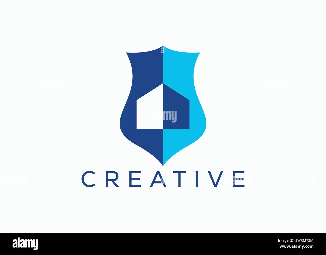 Creative and minimal Shield home logo vector template. Security home ...