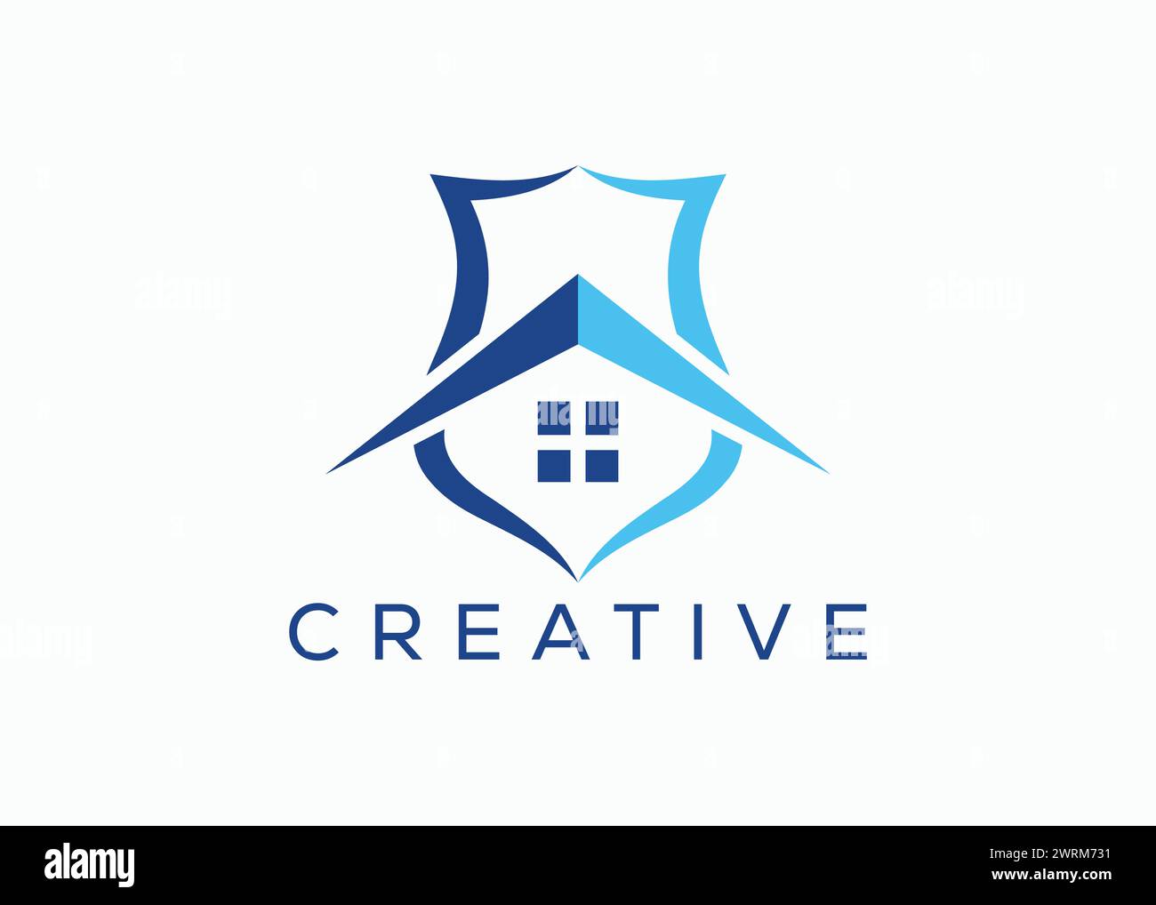 Creative and minimal Shield home logo vector template. Security home ...