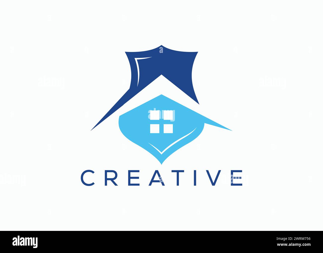 Creative and minimal Shield home logo vector template. Security home ...