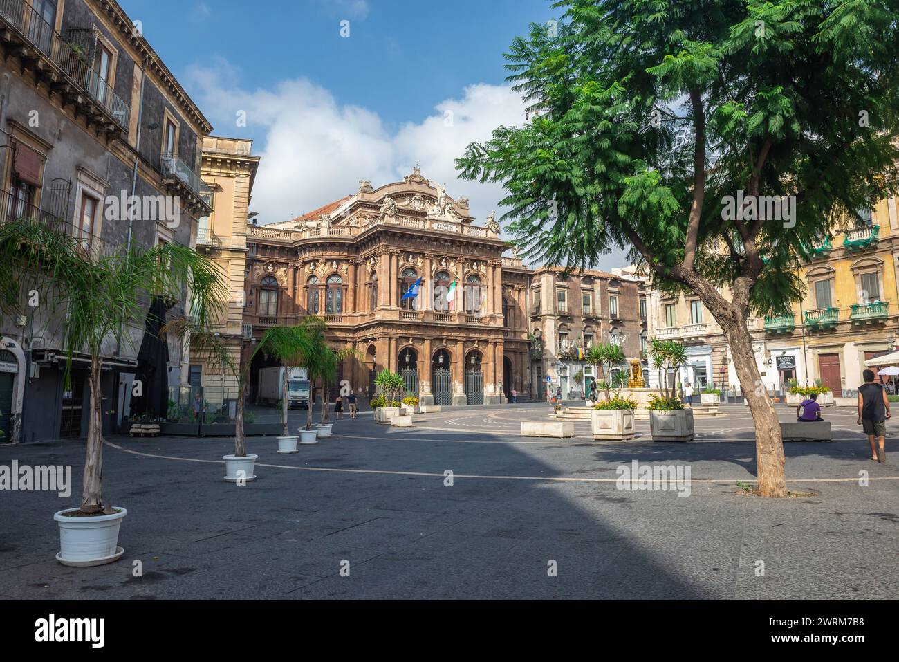 Vincenzo Bellini Square with Teatro Massimo Bellini opera house in ...
