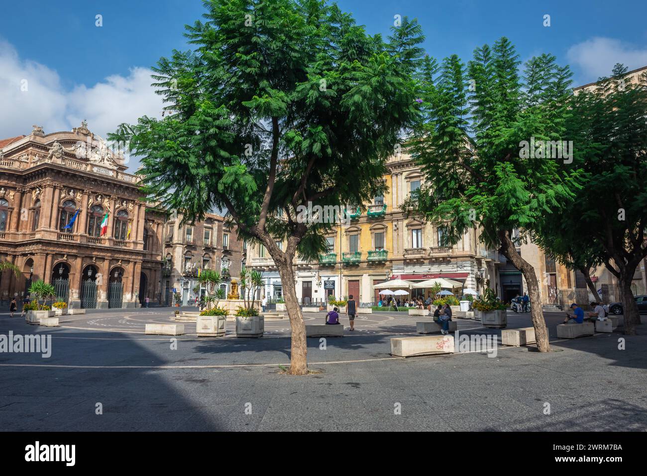 Vincenzo Bellini Square with Teatro Massimo Bellini opera house in ...