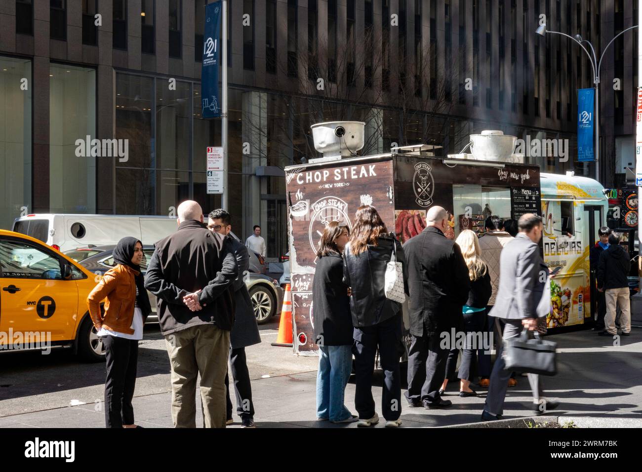 Chop Steak Food Truck is a popular lunch stop on Sixth Avenue at 49th ...