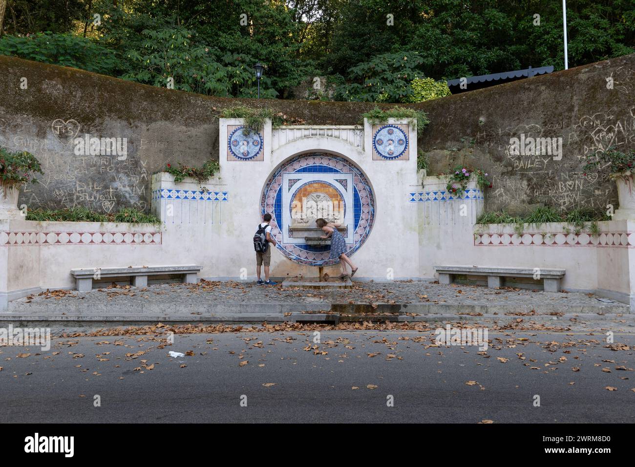 Fonte dos Pisões fountain with drinking water in Sintra, Portugal ...