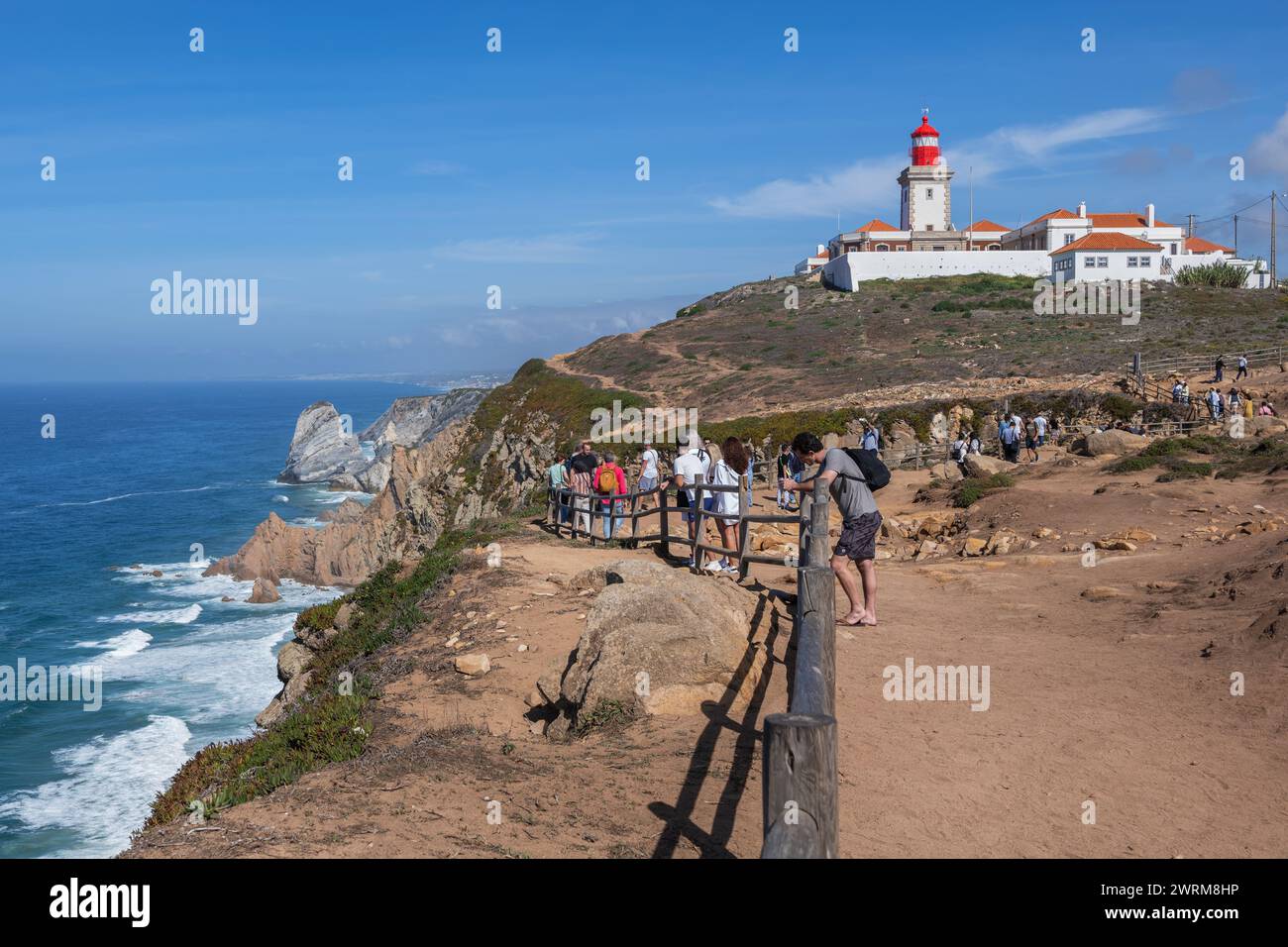Cabo da Roca coastline by the Atlantic Ocean in Colares, Portugal ...