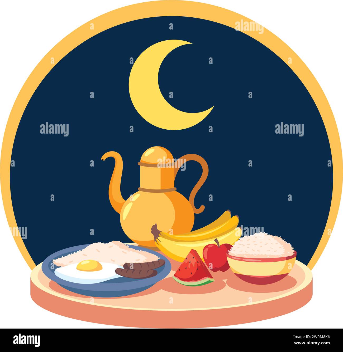 suhoor food illustration Stock Vector Image & Art - Alamy