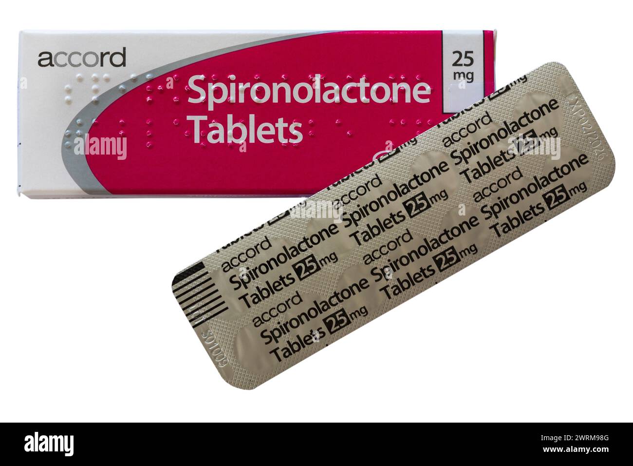 Packet of Spironolactone tablets pack of 28 tablets 25 mg with blister ...