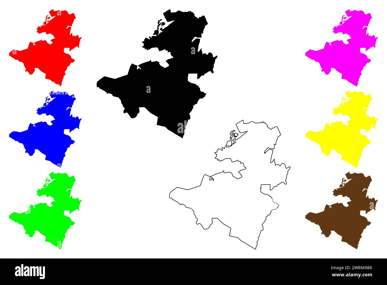 St. Johns city (Canada, Newfoundland and Labrador Province) map vector illustration, scribble ...