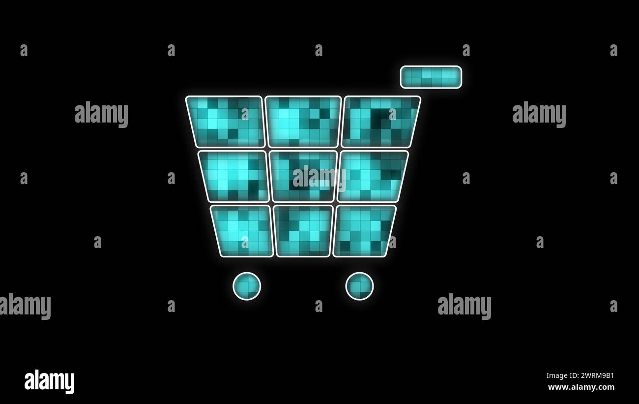 Cg tech collage. Electronic cart symbol for shopping in online stores ...