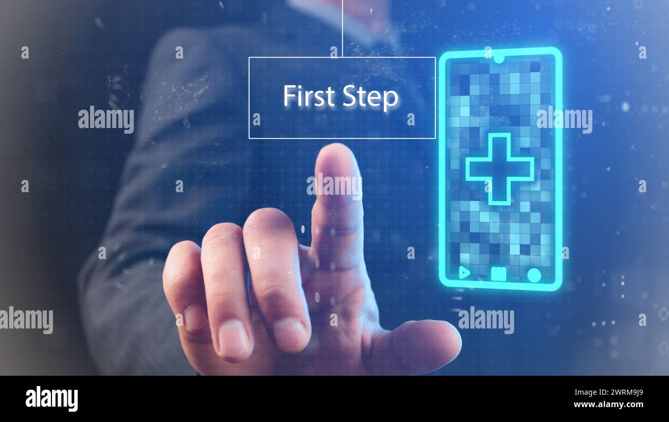 Cg tech collage. Symbol of medical care and treatment roadmap against ...