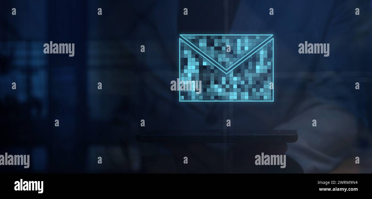 Cg tech collage. Against the background of a silhouette of an employee ...