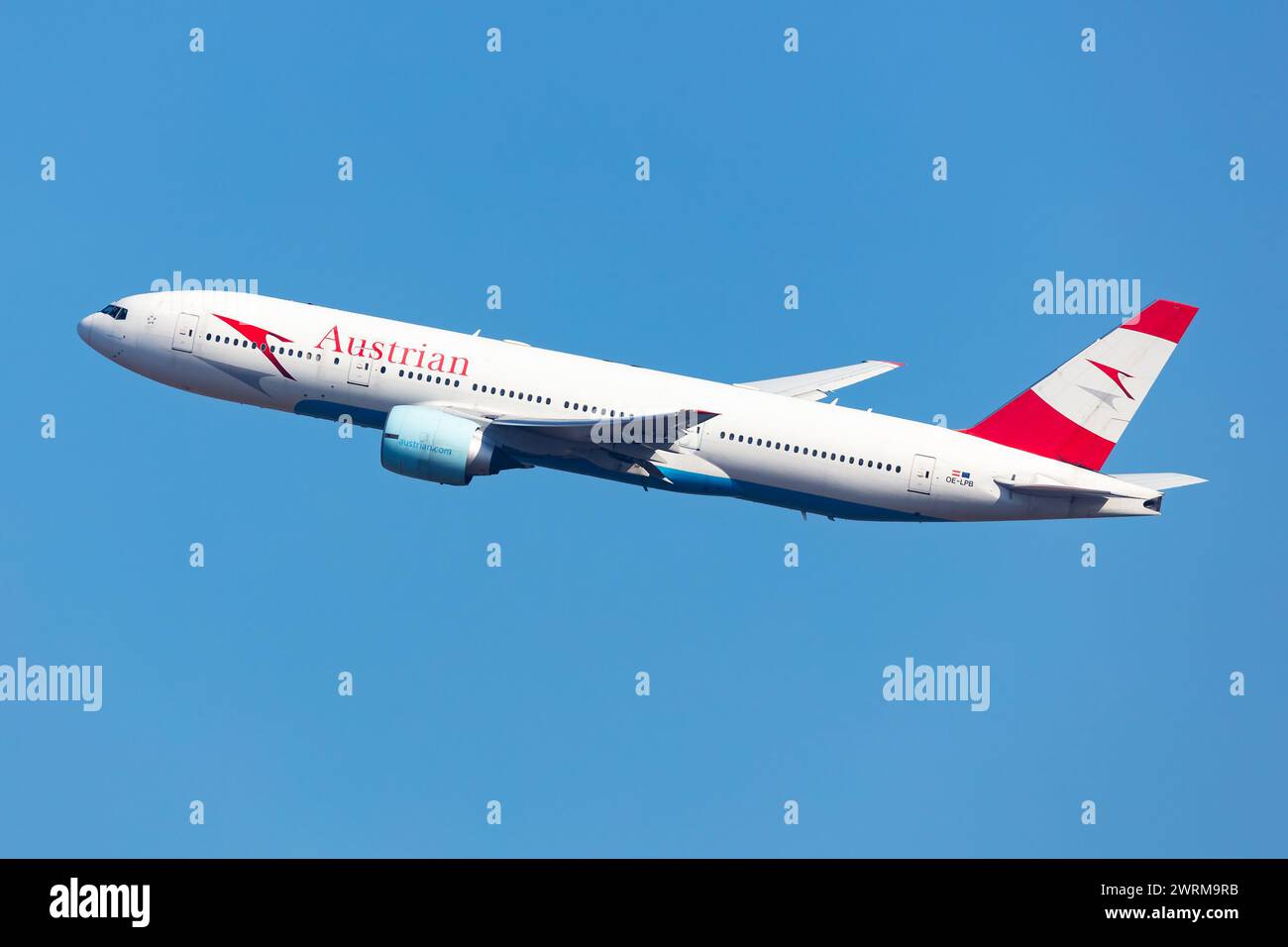 Vienna, Austria - October 14, 2023: Austrian Airlines Boeing 777-200 ...