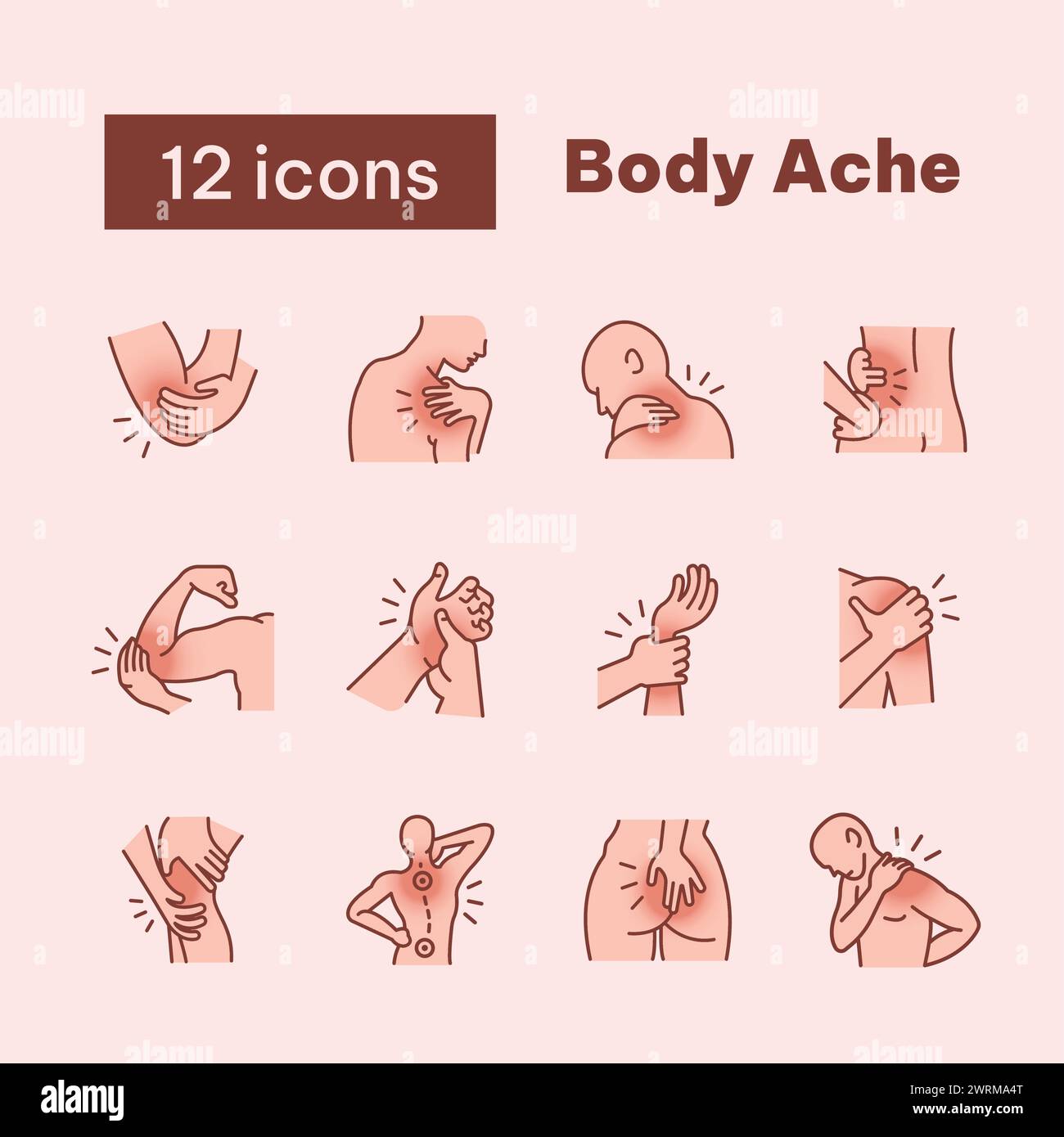 Elbow injury Stock Vector Images - Alamy