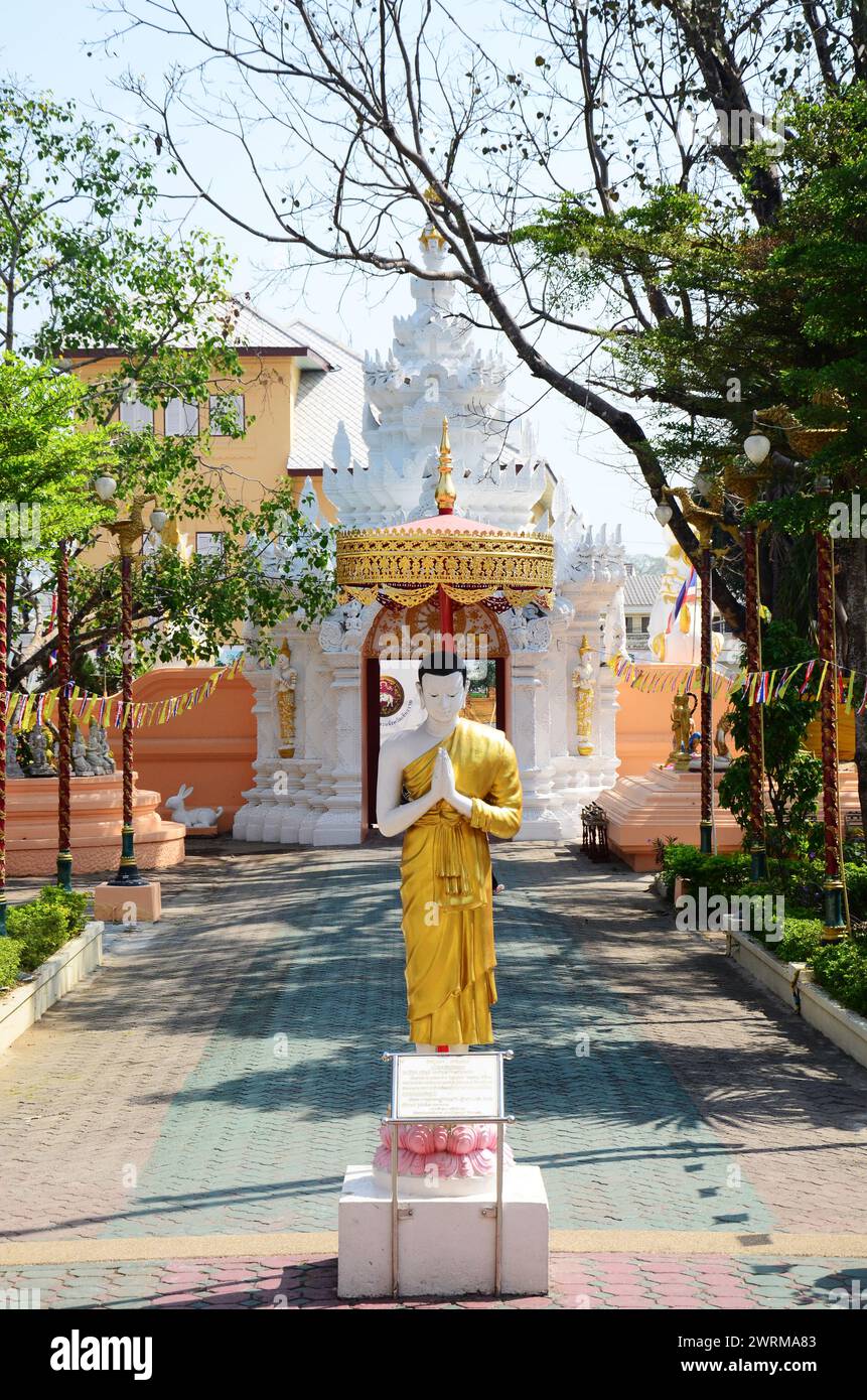 Ancient monk buddha statue of Wat Phra Singh or Phra Sing antique ...