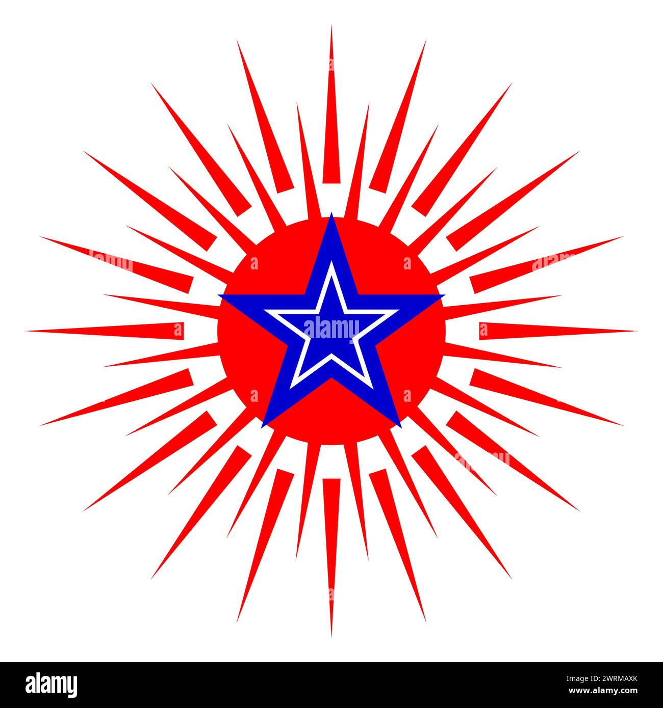 Decorative star with symbols American flag sign icon vector design ...