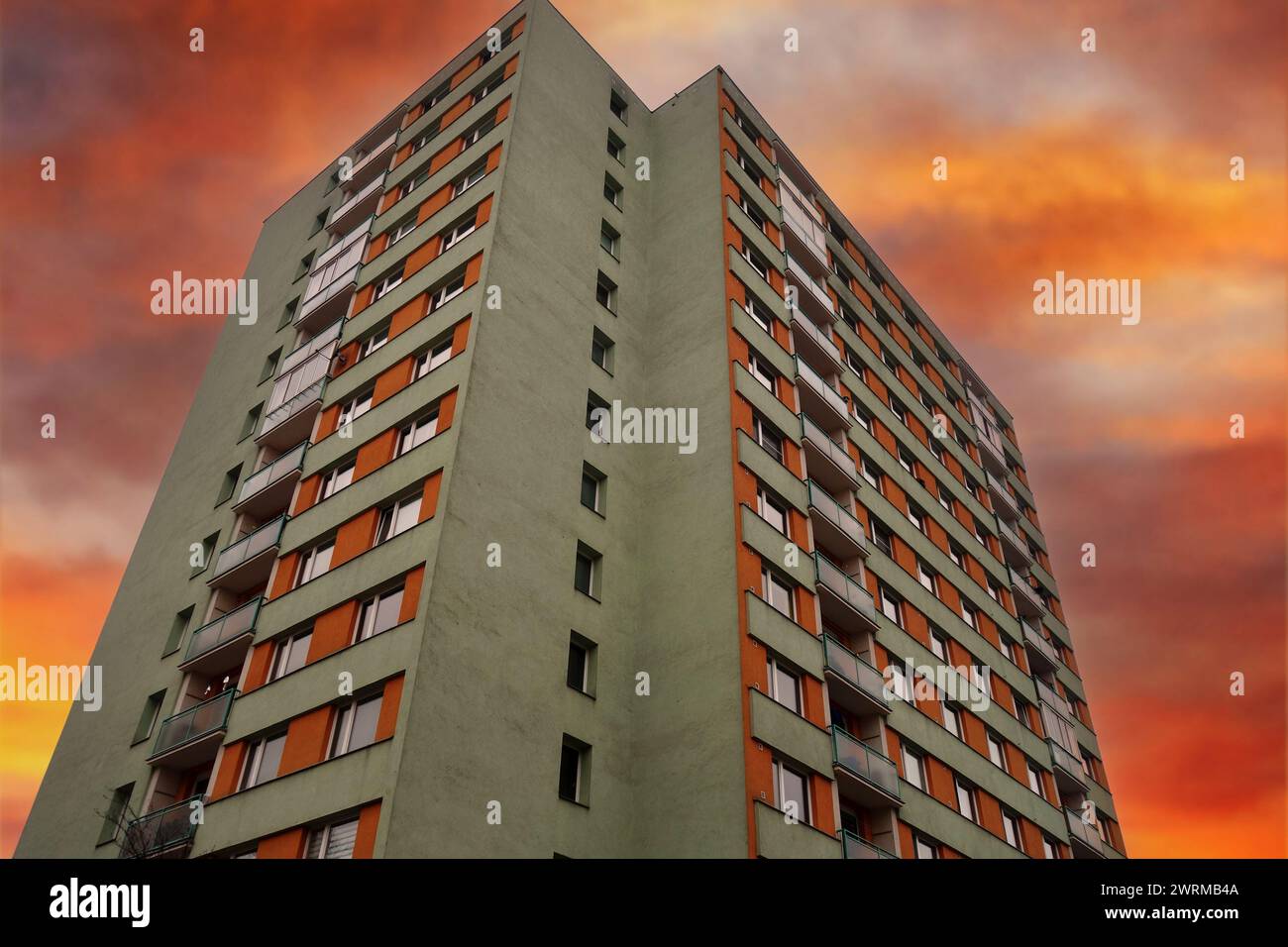 residential apartments multi story building of Communist era in former ...