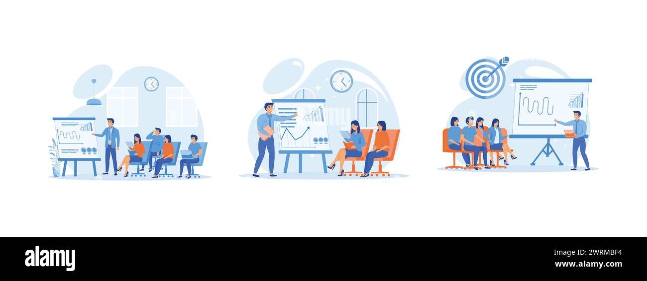 Mentors present graphs and reports of seminars, training, presentations ...