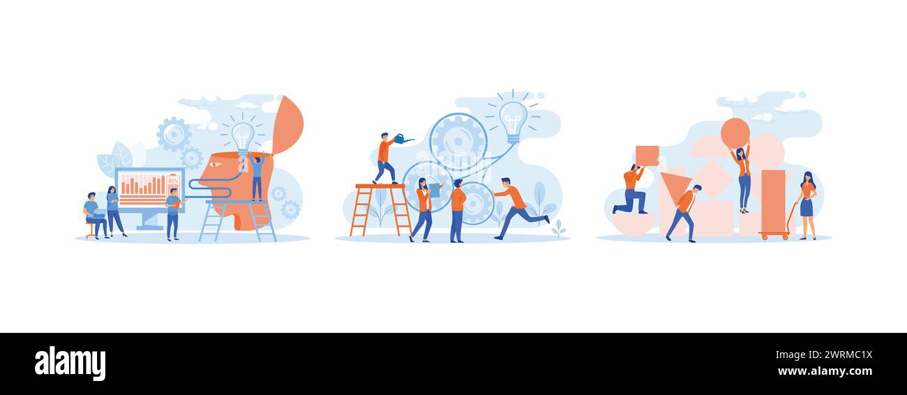 Teamwork on Realization Idea, Teamwork on finding new ideas, little ...