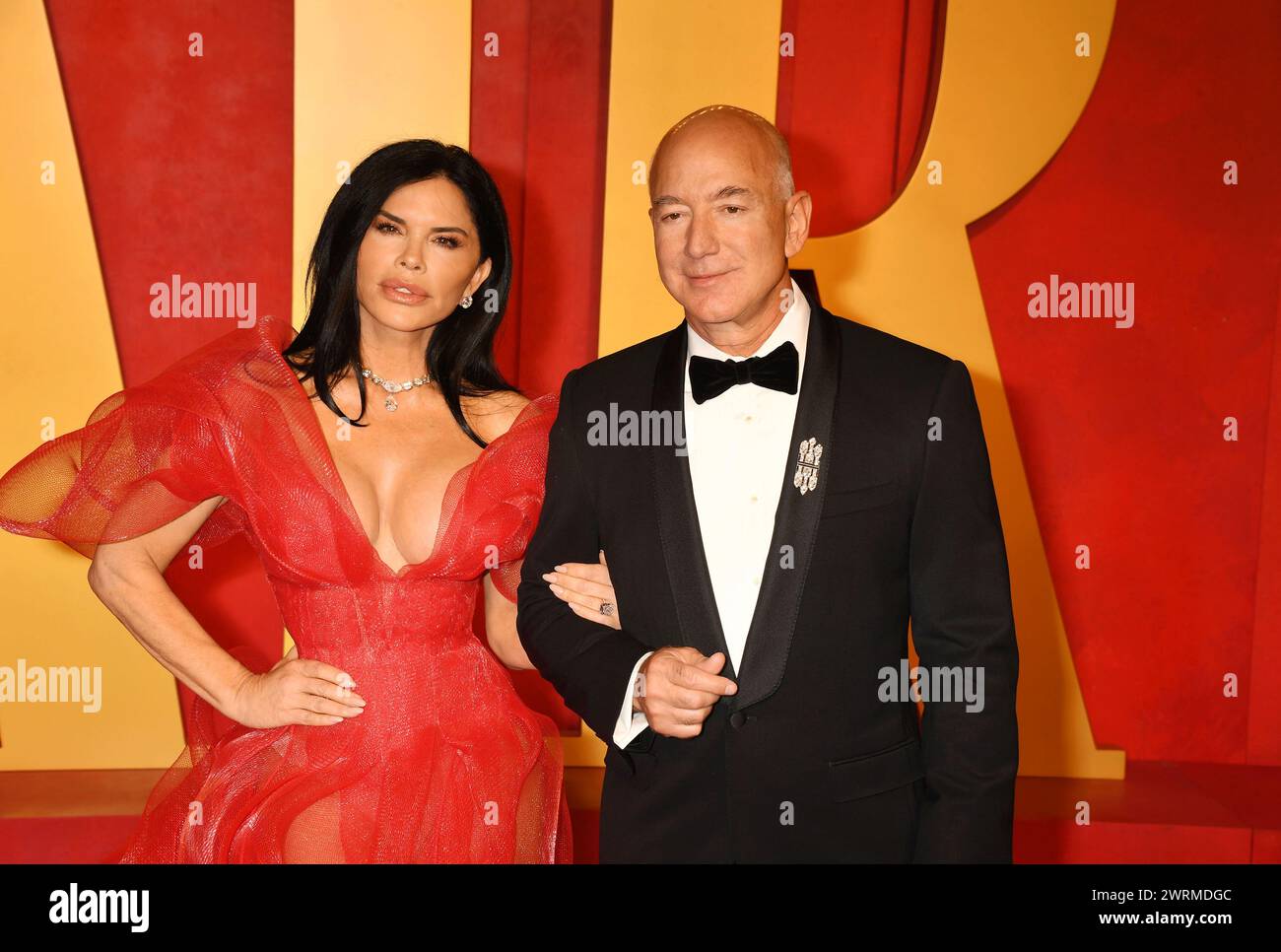 Beverly Hills, California, USA. 10th Mar, 2024. (L-R) Lauren Sánchez and Jeff Bezos attend the ...