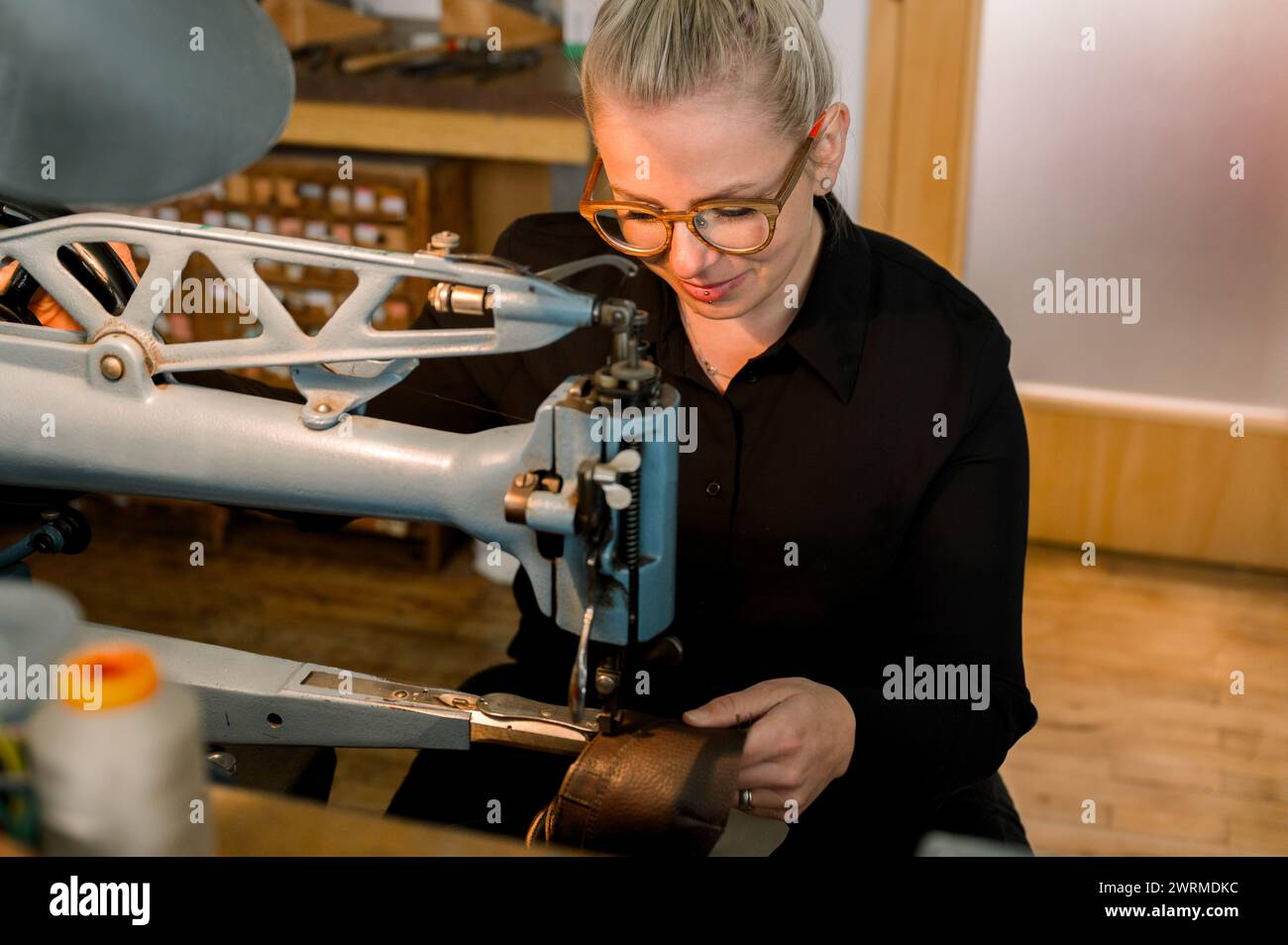 Traditional leather making process handmade hi-res stock photography ...