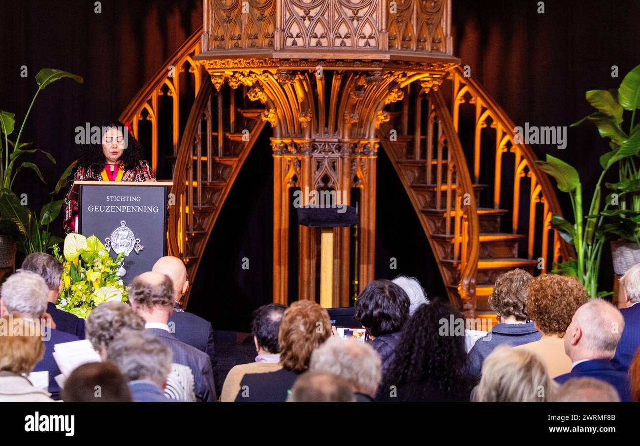 VLAARDINGEN - The Afghan activist Laila Haidari during the presentation ...