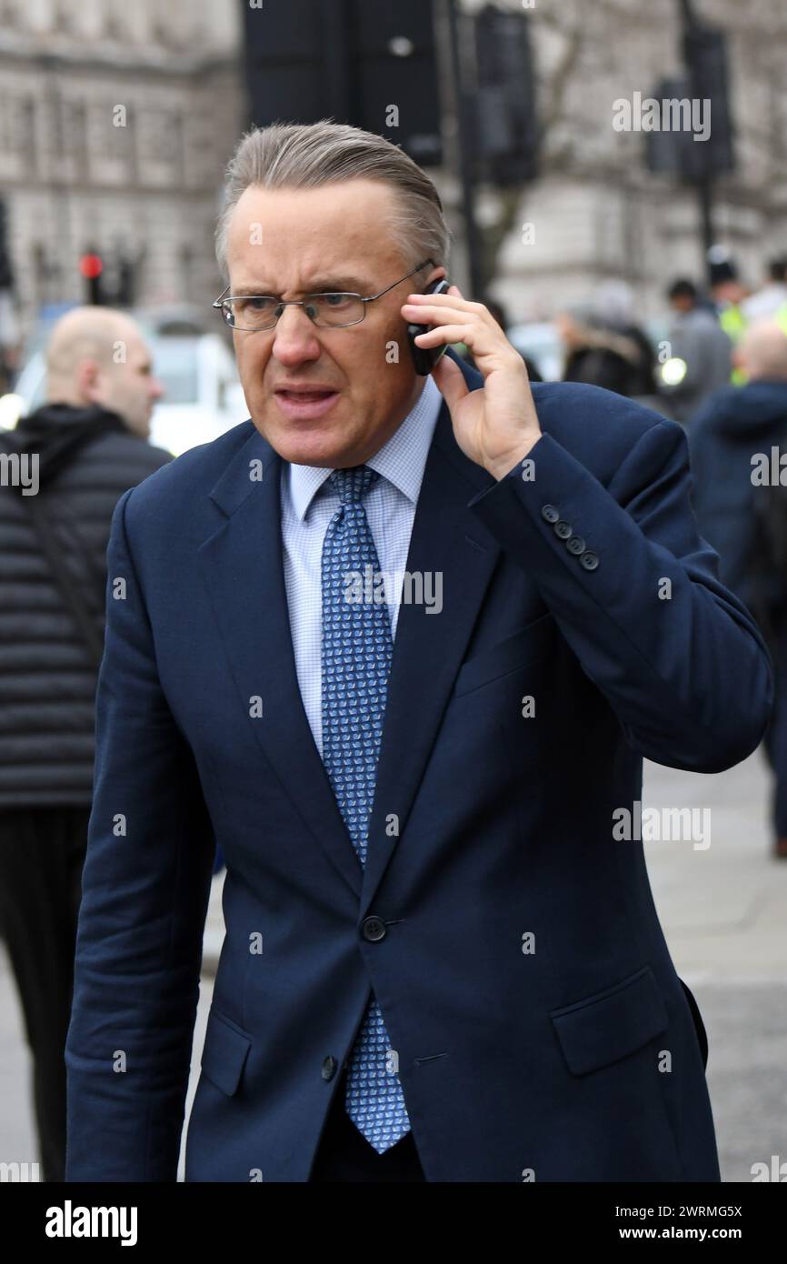 London, UK. 13th Mar, 2024. Sir Charles Walker MP outside the Houses of ...
