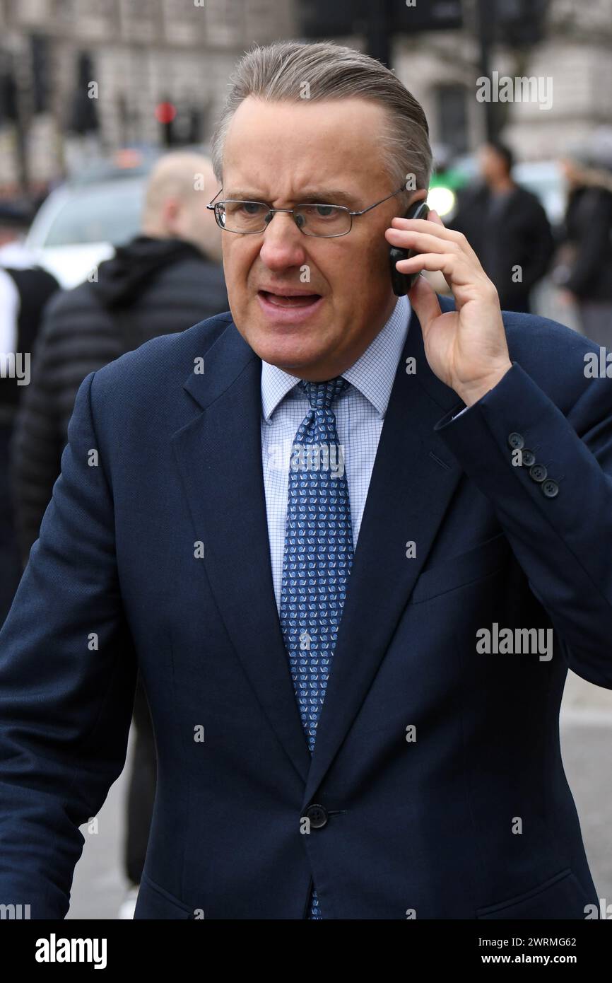 London, UK. 13th Mar, 2024. Sir Charles Walker MP outside the Houses of ...
