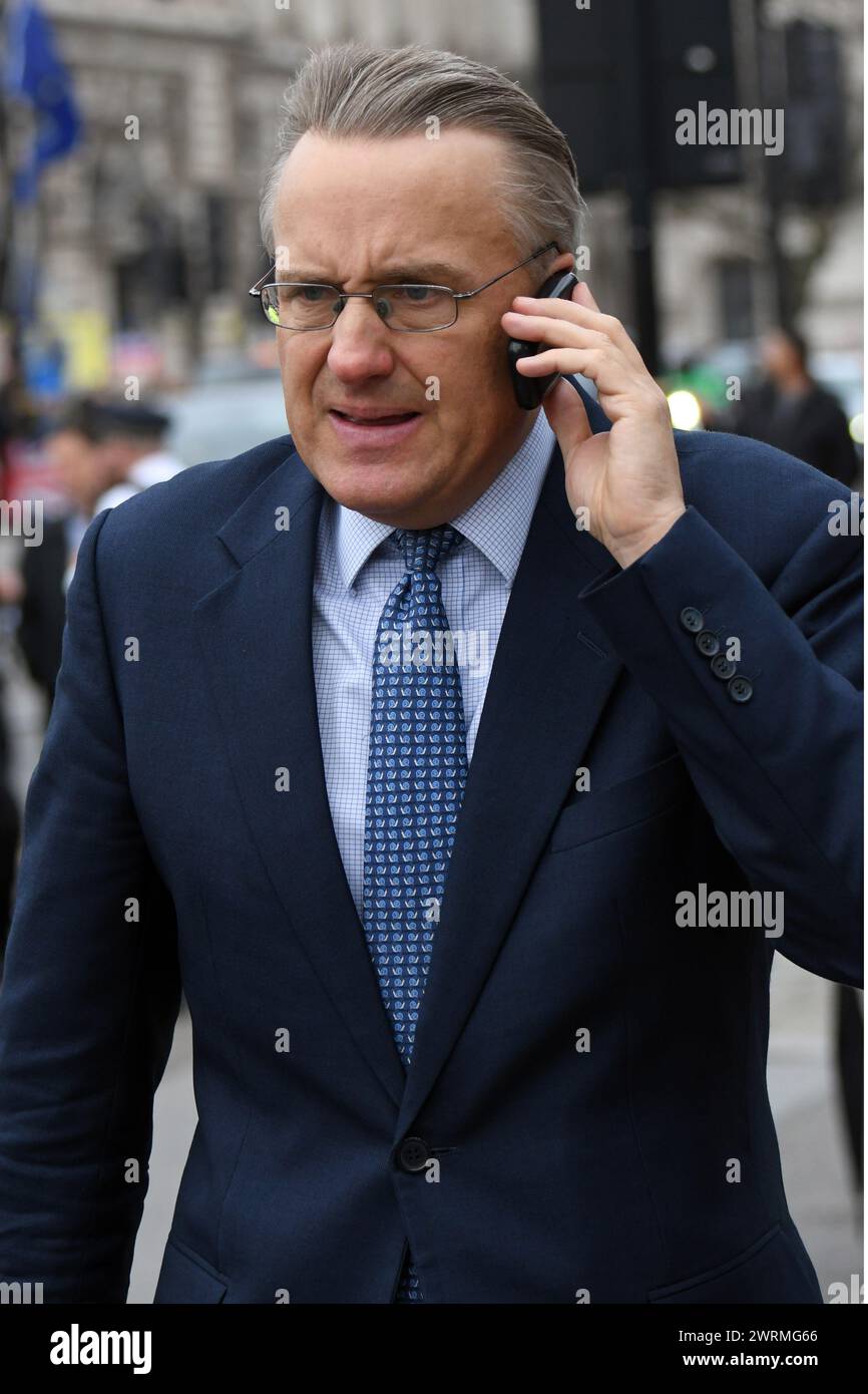 London, UK. 13th Mar, 2024. Sir Charles Walker MP outside the Houses of ...