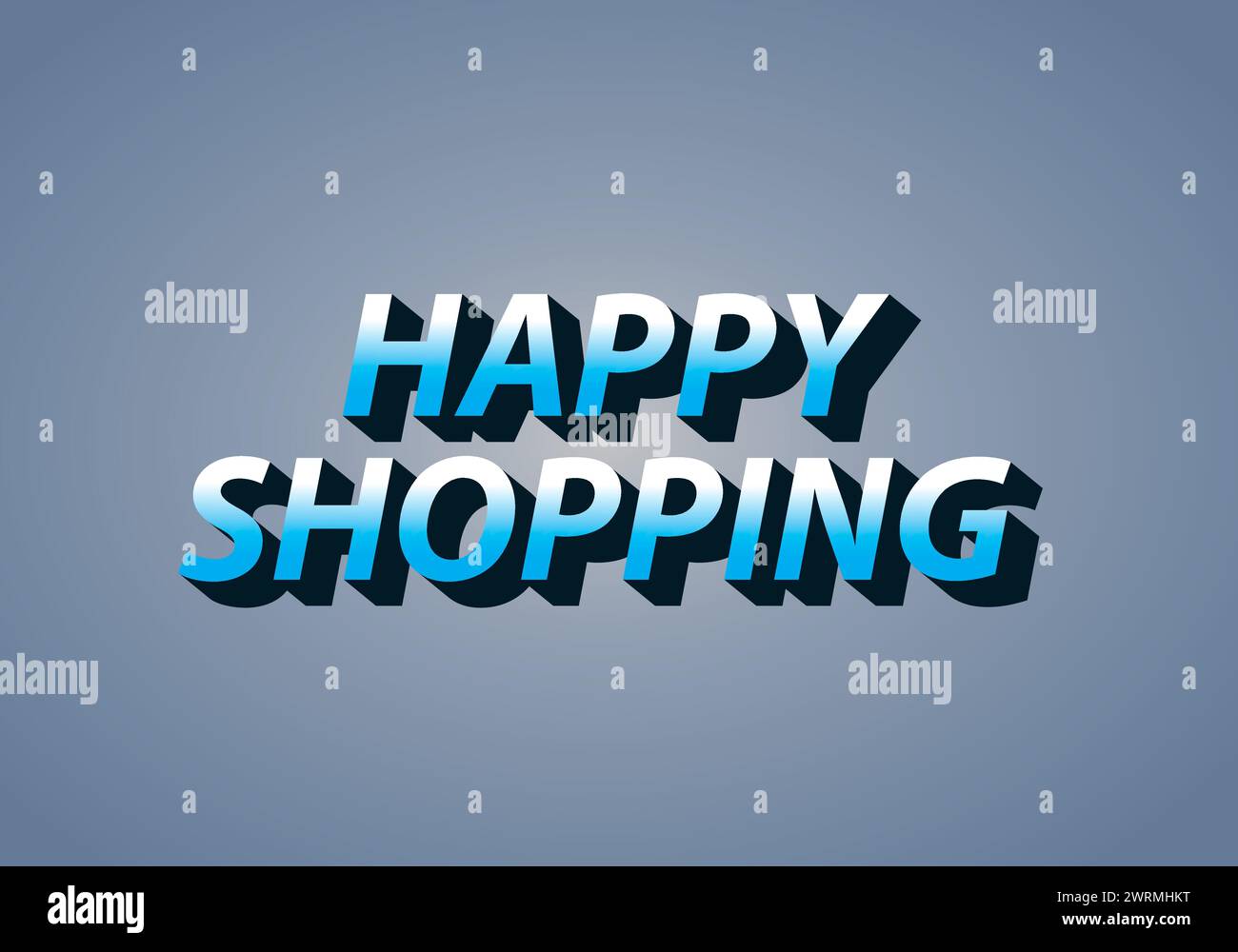 Happy shopping. Text effect design in 3D look with eye catching color ...
