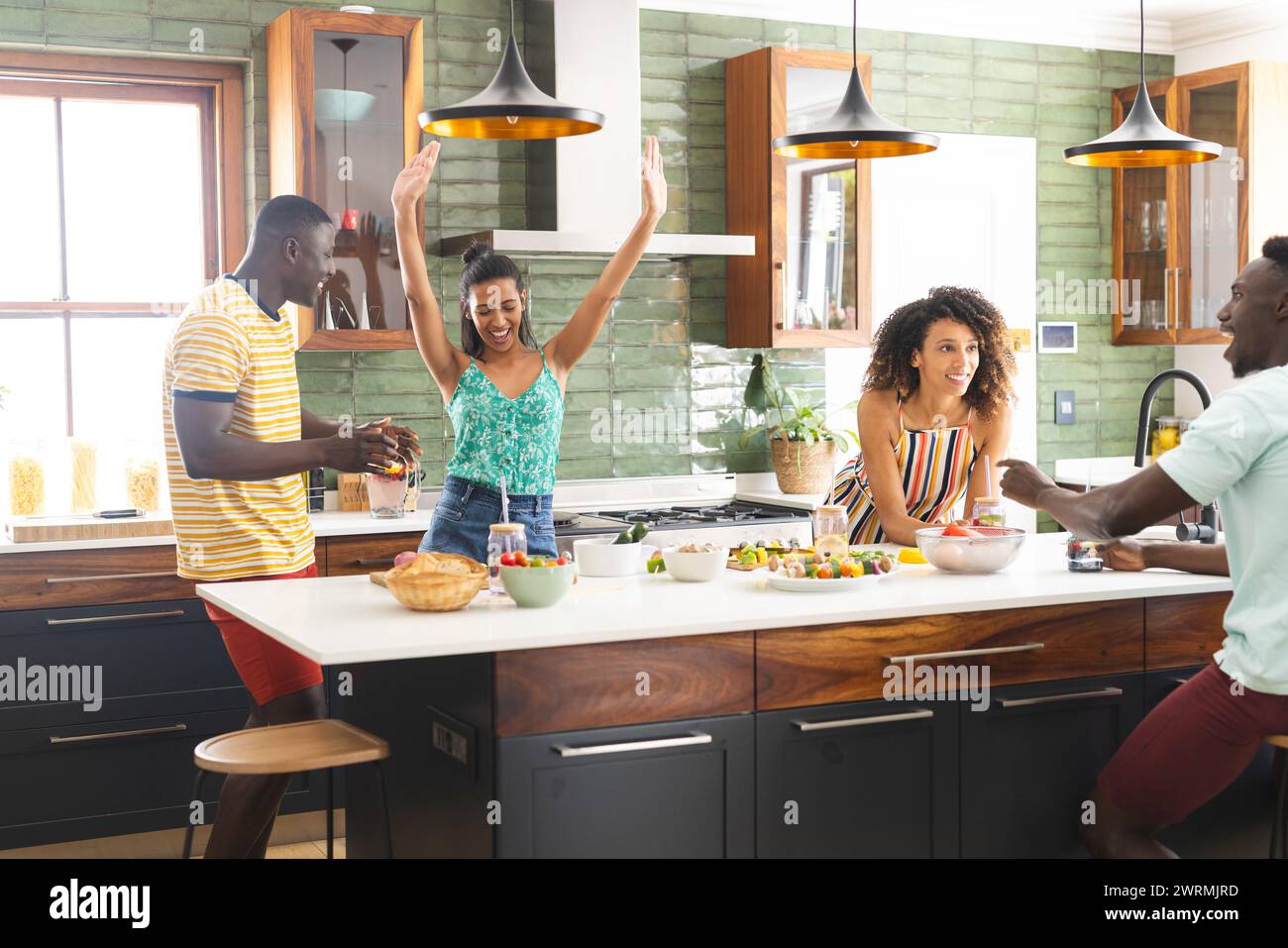 Cooking in modern kitchen hi-res stock photography and images - Alamy